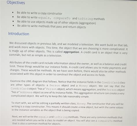 Solved Be Able To Write A Copy Constructor Be Able To