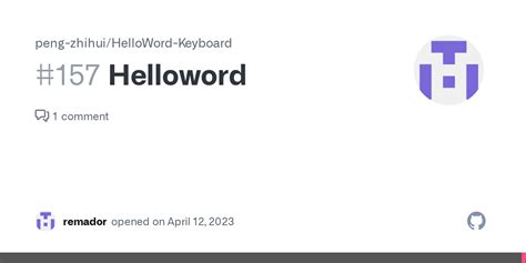 helloword · issue 157 · peng zhihui helloword keyboard · github