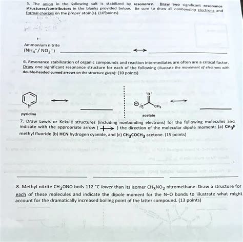 Ch3no2 Lewis Structure Conjugate Acid Answered Convert The Following