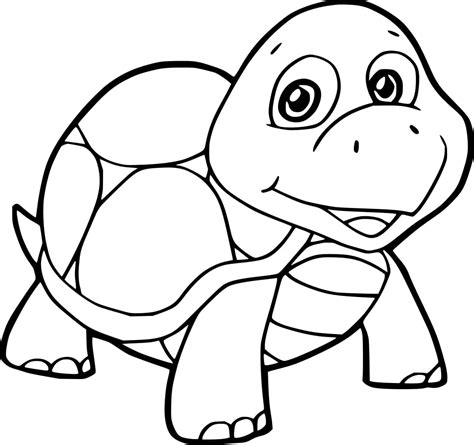 Cute Cartoon Tortoise Coloring Page Download Print Or Color Online