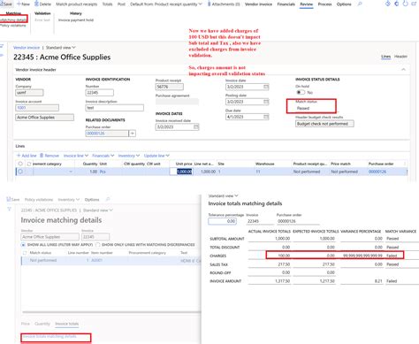 Invoice Validation Match The Detail For Vendor Invoices In Microsoft