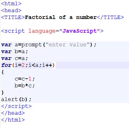 Java Program To Calculate Factorial Of A Given Number