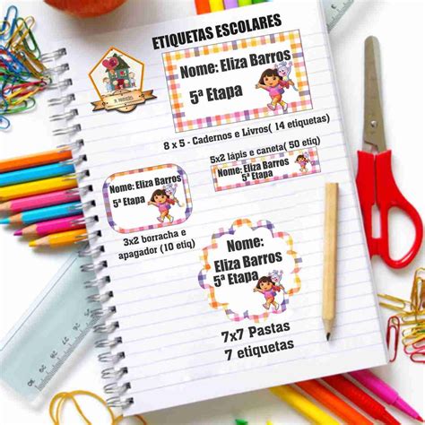 Kit Etiquetas Escolares Elo7 Produtos Especiais