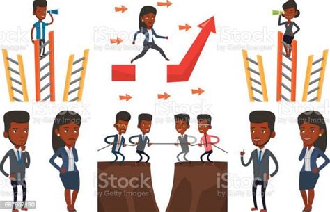 벡터의 비즈니스 문자 설정 기업 재무와 산업에 대한 스톡 벡터 아트 및 기타 이미지 기업 재무와 산업 기회 남자 Istock