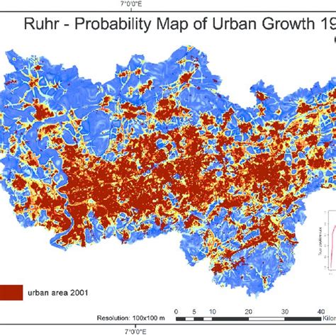 Svm Probability Map Of Urban Growth From 1984 To 2001 Download