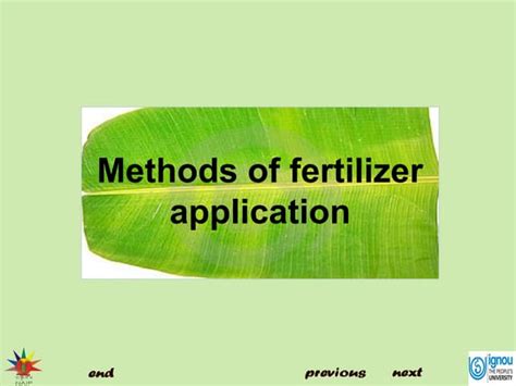 Methods Of Fertilizer Application Ppt