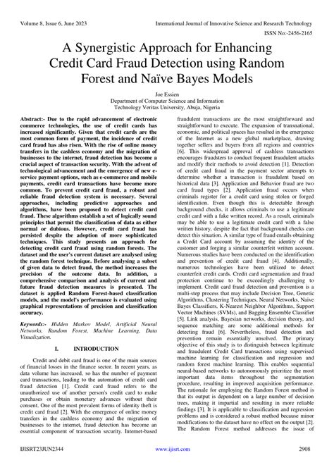 Pdf A Synergistic Approach For Enhancing Credit Card Fraud Detection