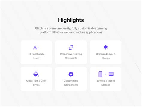 دانلود رابط کاربری Glitch Gaming Platform UI Kit