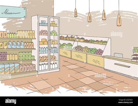 Grocery Store Cartoon Color