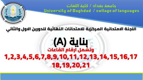 اللغات تعلن تفاصيل تقسيم جلوس الطلبة في القاعات الامتحانية كلية اللغات