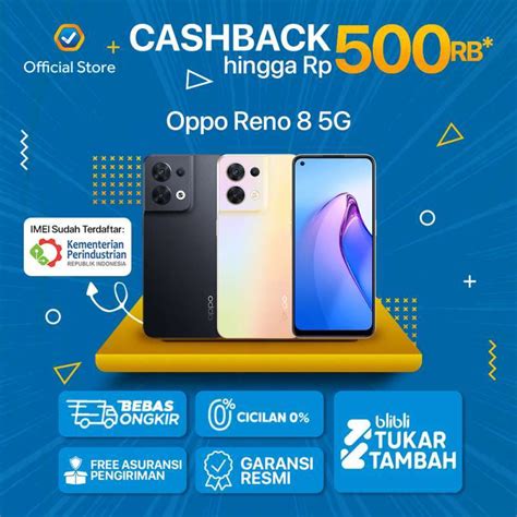Jual Oppo Reno G Gb Gb Black Gold Garansi Resmi Tahun G Black Di Seller Gadget