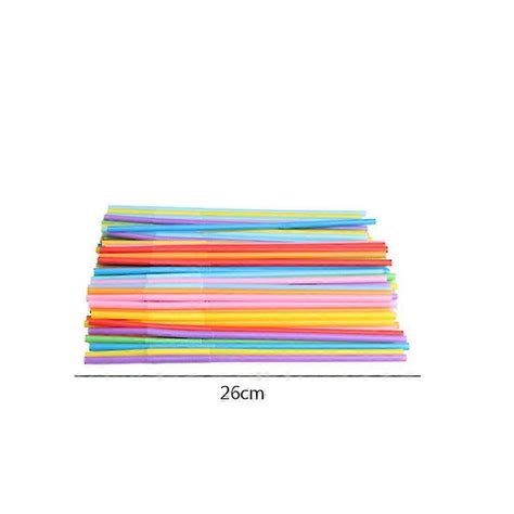 100 Piece Bendable Straws Christmas Party Supplies Disposable Straws