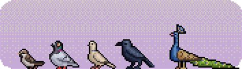 Pixel Art Asset Pack Common Birds 16px Animated By Peak Pixels