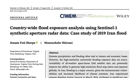 Country Wide Flood Exposure Analysis Using Sentinel 1 Synthetic