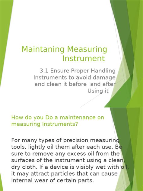 Maintaining Measuring Instruments Pdf