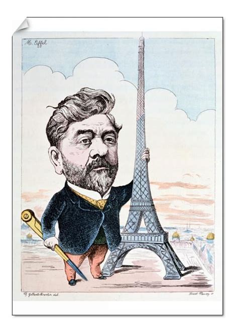 Print Of Gustave Eiffel 1832 1923 With His Best Known Construction The Eiffel Tower Tour