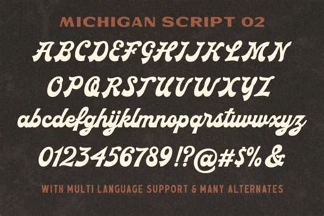 Michigan Font Free Download DaFontsPro