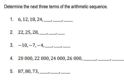 determine the next three terms of arithmetic sequence brainly ph