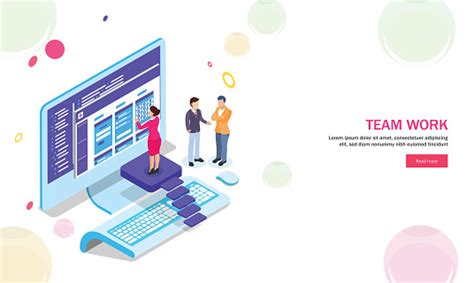 팀워크 개념 응답 방문 페이지 디자인을 기반으로 미니어처 사람들 유지 및 데스크톱 통해 분석 데이터 남자에 대한 스톡 벡터 아트 및 기타 이미지 Istock