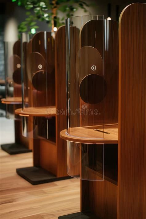 Futuristic Lounge With Smart Glass Partitions And Wireless Charging Stations For Modern Design