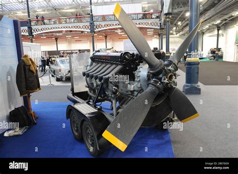 A Rolls Royce Merlin V 12 27 Litre Spitfire Engine On Display At The