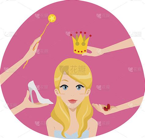 灰姑娘素材 花瓣网