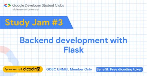 Cloud Study Jam 3 Backend Development With Flask Dicoding Indonesia