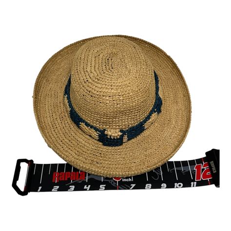 Scala Woven Straw Raffia Sun Garden Beach Hat Natural… Gem