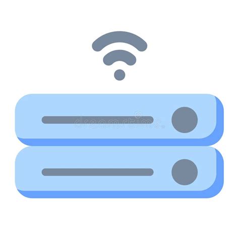 Wireless Server Storage Iot Single Isolated Icon With Flat Style Stock