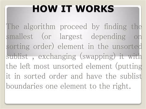 Presentation On The Topic Selection Sort Pptx