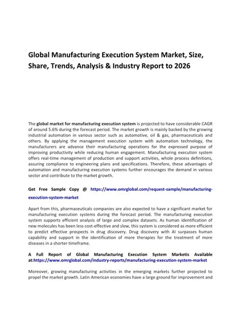 Ppt Global Manufacturing Execution System Market Powerpoint Presentation Id 10706134