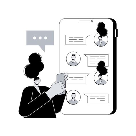 Premium Vector Messaging Application Abstract Concept Vector Illustration