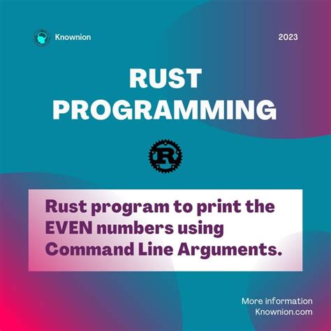 rust program to print the even numbers using command line arguments r
