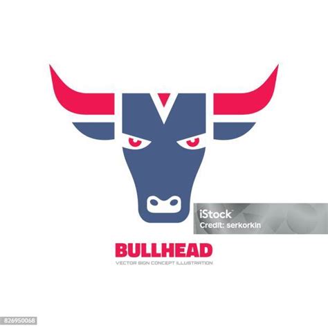 황소 머리벡터 아이콘 템플릿 개념 그림입니다 버팔로 그래픽 기호입니다 황소 기호입니다 디자인 요소입니다 개념에 대한 스톡 벡터 아트 및 기타 이미지 Istock