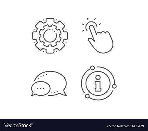 Touchpoint Line Icon Click Here Sign Royalty Free Vector