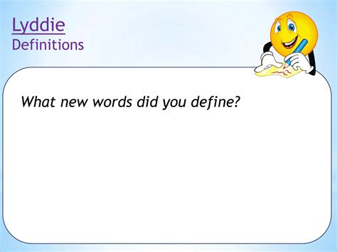 Lyddie Lesson Eight Unit 1 Ppt