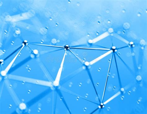 Abstract 3d Rendering Futuristic Dots And Lines Computer Geometric Digital Connection Structure