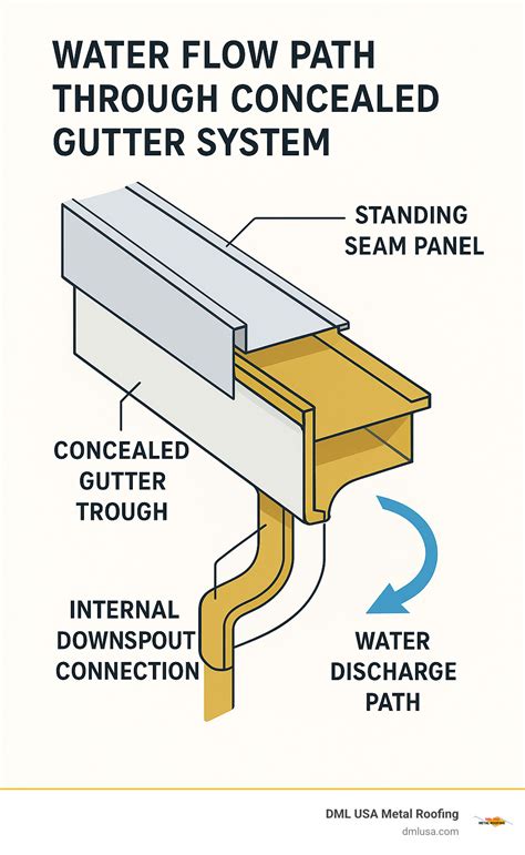 Standing Seam Metal Roof Concealed Gutter System 7 Powerful Benefits 2025 Standing Seam Metal Roof Concealed Gutter System 7 Powerful Benefits 2025