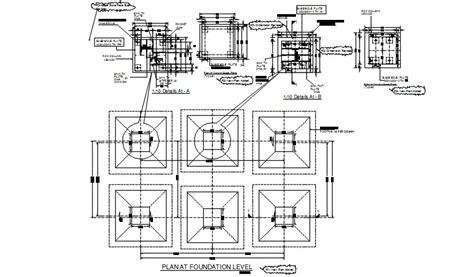 Foundation Detail Drawing Stated In This Autocad Drawing File Download This 2d Autocad Drawing
