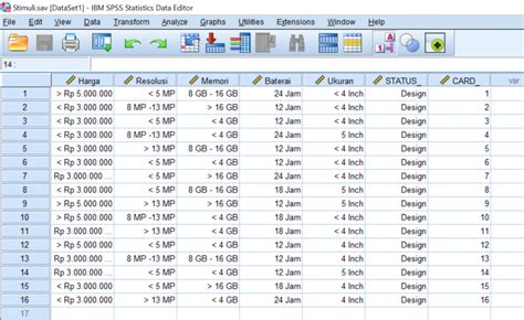Tutorial Analisis Konjoin Dengan SPSS Exsight