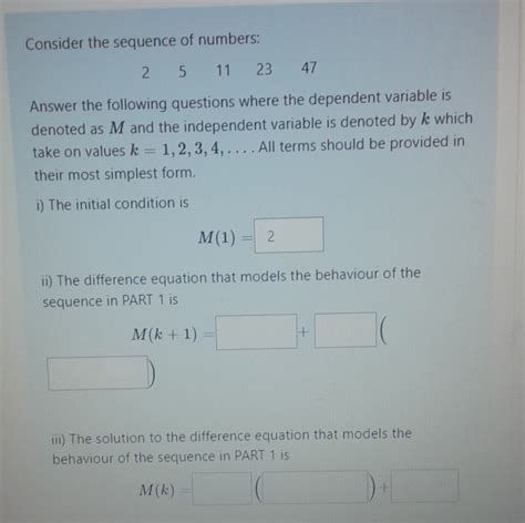 Consider The Sequence Of Numbers Answer Chegg