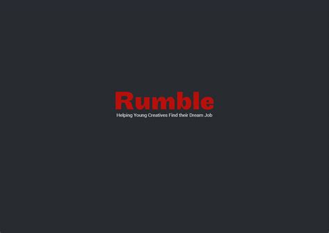 Rumble App On Behance