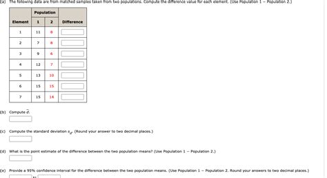 Solved A The Following Data Are From Matched Samples Taken