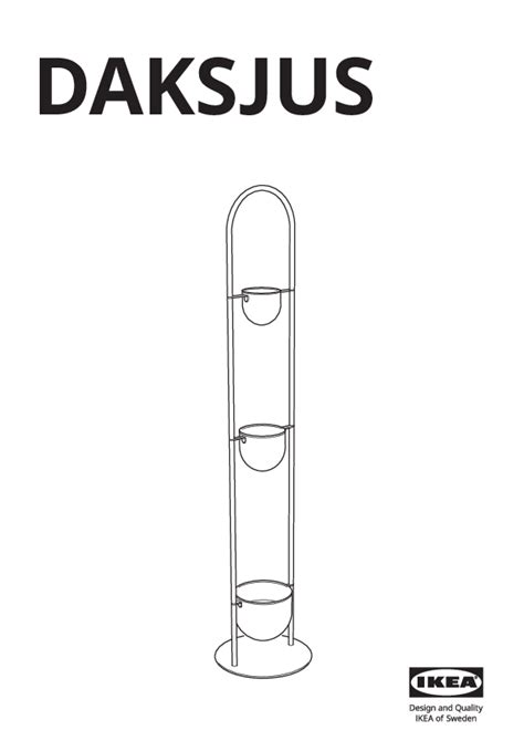 Daksjus Plant Stand With 3 Plant Pots Ikea Assembly Instructions