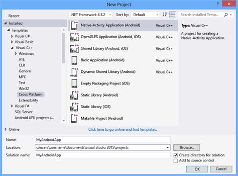 creare un app nativeactivity di android microsoft learn