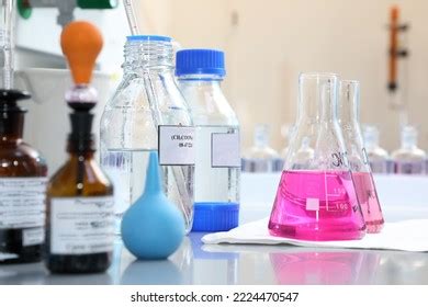Laboratory Research Flasks Test Tubes On Stock Photo 2224470547 Shutterstock