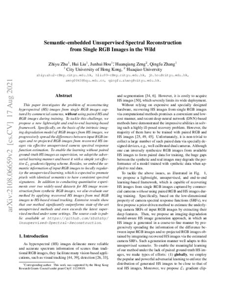pdf semantic embedded unsupervised spectral reconstruction from