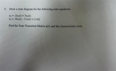 Solved Draw A State Diagram For The Following State Chegg