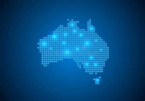 Abstract Blue Background With Map Internet Line Connected Points Map With Dot Nodes Global