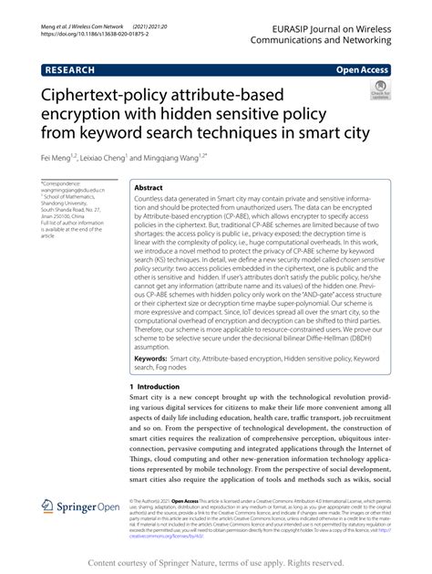 Pdf Ciphertext Policy Attribute Based Encryption With Hidden
